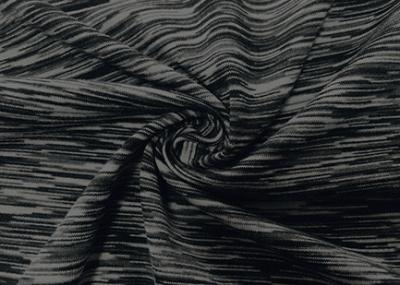 China 180GSM 92% Polyester Weft Knitting Fabric for Yoga Clothes - 150cm Width Heather Charcoal for sale