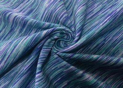 China 240GSM 92% Polyester 8% Spandex Weft Knitting Fabric - 160cm Width Blue Green for Activewear for sale