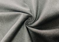 China 210GSM 100% Polyester Weft Knit Fabric - 150cm Width Brushed Backside for Clothing in Heather Grey for sale