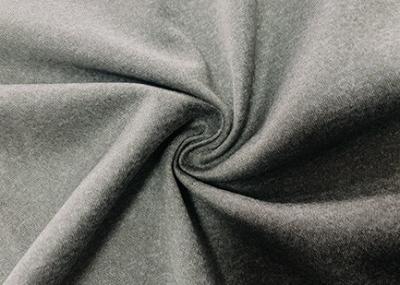 China 210GSM 100% Polyester Weft Knit Fabric - 150cm Width Brushed Backside for Clothing in Heather Grey for sale