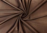 China 200GSM 85% Polyester Knitting Fabric 160cm Width Elastic Underwear Material Elegant Brown for sale