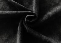 China 420GSM Elastic Suede Fabric 92% Polyester 8% Spandex 150cm Width Black Textile for sale