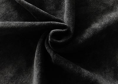 China 420GSM Elastic Suede Fabric 92% Polyester 8% Spandex 150cm Width Black Textile for sale