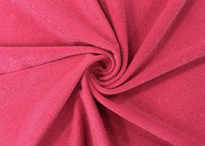 China 240GSM 100% Nylon Brushed Knit Fabric for Toys - 150cm Width, Madder Red Color for sale