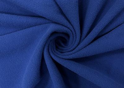 China 205GSM Brushed Knit Polyester Fabric 160cm Width Super Soft Blue Textile Material for sale