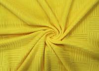 China 210GSM 100% Polyester Embossed Micro Velvet Fabric - 160cm Width Yellow Home Textile Material for sale