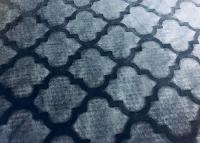 China 310GSM Embossed Velvet Upholstery Fabric - 100% Polyester, 150cm Width, Dark Blue for sale