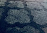 China 310GSM Embossed Velvet Upholstery Fabric - 100% Polyester, 150cm Width, Dark Blue for sale
