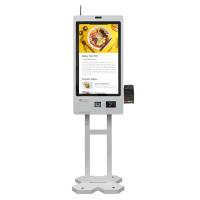 China 21.5 23.8 27 32 Inch Floor Standing/Wall Mounted Self Ordering Payment Kiosk With QR Code Scanner 80mm Thermal Printer for sale