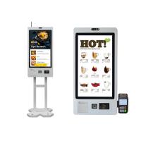 China 21.5 Inch Touch Screen Self Service Ordering Kiosk POS Terminal QR Code Scanner Thermal Printer for Restaurant Fast Food Chain for sale