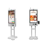 China Self Service Ordering Payment Kiosk 27 32 Inch Capacitive Touch Screen Wall-Mounted POS Receipt Printer with SDK Multi-OS Support for sale