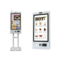 China Self Ordering Kiosk Self Service Ticket Printer Card Reader Payment Touch Screen Kiosk with Barcode Reader POS for Restaurant for sale