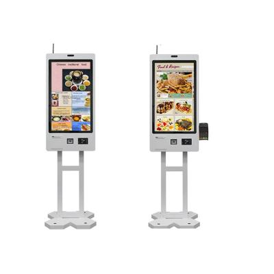 China Customized 21.5inch POS System Floor Stand or Wall Mount Touch Screen Self Service Payment Food Ordering Kiosks for Restaurant for sale