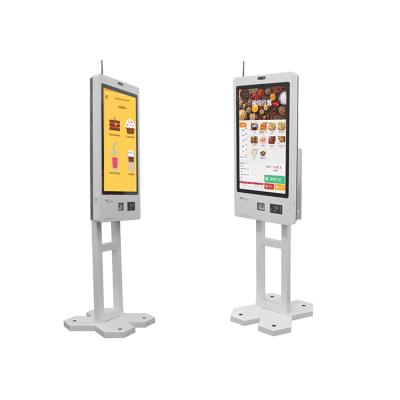 China White Self Payment Kiosk 32-inch for Restaurant / Fast Food for sale