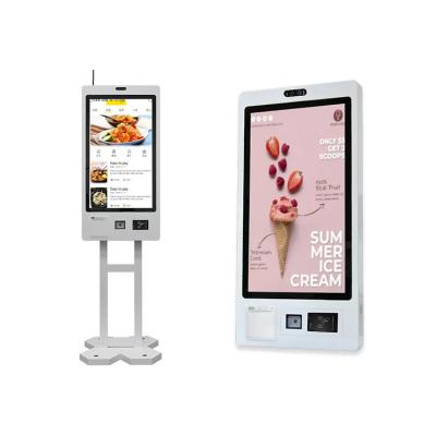 China 32 Inch Touch Screen Self Service Ordering Kiosk With QR code Scanner for sale