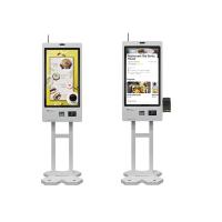 China Touch Screen POS Restaurant Order Kiosk Machine Self Service HD 1080P for sale
