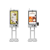 China Fast Food Restaurants Self Terminal Ordering Payment Kiosks Cash Bill Print for sale