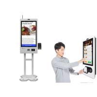 China 27inch Touch Screen Self Ordering Kiosk machine With 80mm Printer Scanner for sale
