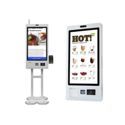 China Food Ordering Self Checkout Machines 32 Inch Touch Screen Kiosk Display for sale