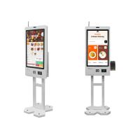 China Checkout Self Service Reception Kiosk Fast Food Kiosk 24 Inch Capacitive Order For Cinema for sale