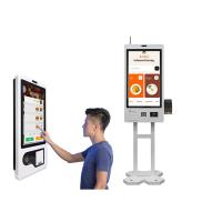China Capacitive Touch Screen Restaurant Ordering Kiosk Machine Self Service Payment for sale
