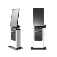 China Android 27 32 Inch Smart Touch Screen Airport Check in Kiosk Floor Standing Self Service Payment ID Passport Reader SDK Function for sale