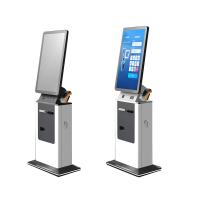 China Self Service Touch Screen Airport Hotel Check in Checkout Cash Acceptor Payment Kiosk with Passport Reader and Card Dispensert Terminal Kiosk Cash Check in Self Service Terminal Kiosk for sale