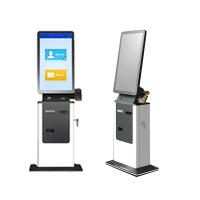 China Floor Stand Touch Screen Hotel Automatic Payment Terminal Kiosk Cash Check in Self Service Terminal Kiosk for sale