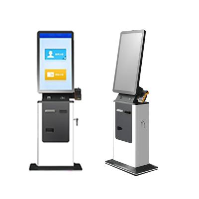 China Floor Stand Touch Screen Hotel Automatic Payment Terminal Kiosk Cash Check in Self Service Terminal Kiosk for sale
