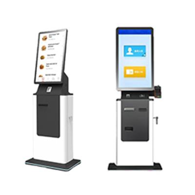 China RFID Enabled Self Service Kiosk for Check-in Passport Scanning Boarding Pass Printing and Cash Payment for sale