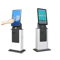China 27 32 Inch Self Service Cash Coin Accept Hotel Check in Kiosk Touch Screen Ticket Printer Card Dispenser Self Cash Payment Kiosk for sale