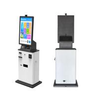 China 32 Inch Automatic Self Service Ordering Payment Kiosk Machine Bill Card Reader Cash for sale