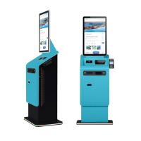 China 27 32 Inch POS Floor Stand Payment Kiosks Self Service Passport Scanner NFC Thermal Printer Cash Coin Payment Kiosk Terminal for sale