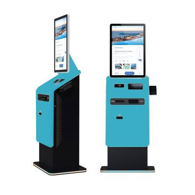 China Self Service Kiosk Touch Screen Floor Standing Card Reader Cash Coin Currency Exchange Payment Kiosks Machine for sale