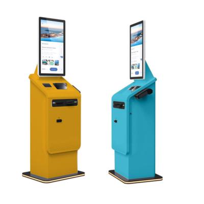 China Metal Case Self Service Kiosk Terminal with Interactive Touch Screen and Coin Cash Dispenser for sale