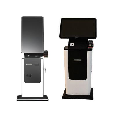 China Qr Code Scanner Card Dispenser Payment Terminal Self Check in Receipt Printer Kiosk Cash Payment Information Kiosk Touch Screen for sale