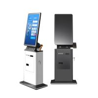 China Hotel Check in Kiosk with Touch Screen Passport Scanner Card Reader Ticket Printer Gaming Parking Ticket Payment Kiosk Machine for sale