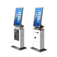 China 32 Inch Self Passport Scanner Kiosk Hotel Check in and Out Room Card Dispenser Android Self Service Payment Kiosk Terminal for sale