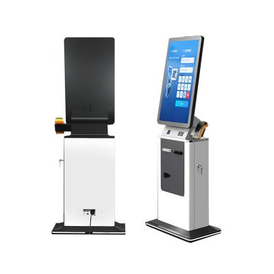 China OEM ODM Auto Pay Self Service Hotel Hospital Ticket Printer QR Scanner Automated Check in Kiosk Self Payment Machine for sale