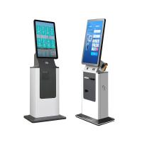 China Check In Kiosk Android Win10 Win11 Ticket Receipt Printer Passport Scanner Card Reader Dispenser Touch Screen Cash Payment Kiosk for sale