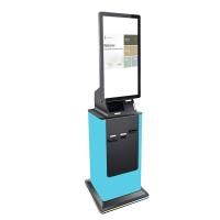China Thermal Printer Touch Screen Kiosk With Credit Card Reader Library Kiosk for sale