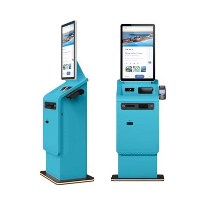 China 27 32 Inch Floor Standing Touch Screen Self Cash Dispenser Coin Recycler Android Bill Acceptor Printer Payment Kiosk Terminal for sale