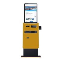 China Crtly Touch Screen Self Service Kiosk with Pos Machine Cash Coin Dispenser A4 Printer Self Payment Cash Dispenser Kiosk for sale