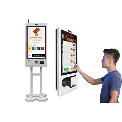 China Crtly Fast Food 15.6 21.5 27 32 Inch Self Service Payment Ordering Kiosk Touch Screen Android POS Self Checkout Machine for Restaurant for sale