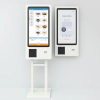 China Capacitive Touch 10 Point Self Ordering Kiosk Ticket Printing Qr Scanner Rfid Reader for sale