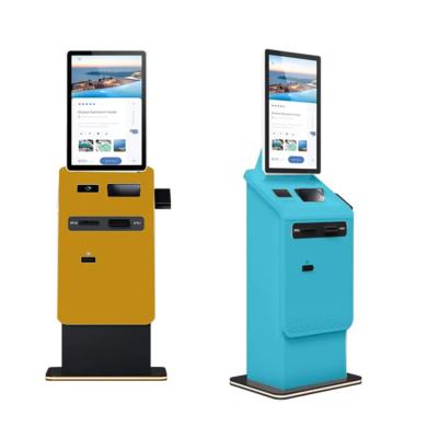China Self Service Hotel Check In Kiosk with 27 Inch Touch Screen and Cash Deposit Function for sale
