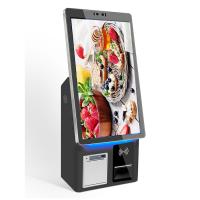 China 15.6 Inch Kiosk Pcap Floor Stand Self Service Digital Touch Screen Kiosk With Printer for sale