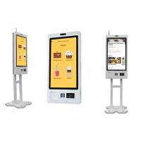 China Self Ordering Restaurant Payment Kiosk Touch Screen With QR Printer for sale