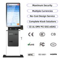 China 27 Inch Touch Screen Automatic Self Service Check-in Store Supermarket Kiosk Payment Card Dispenser Passport Scanner Ticket SDK for sale