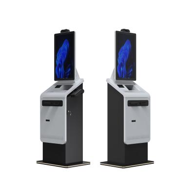 China Self Service Coin Cash Change Machine with SDK and Barcode Reader Passport Scanner Foreign Currency Exchange Payment Kiosk for sale